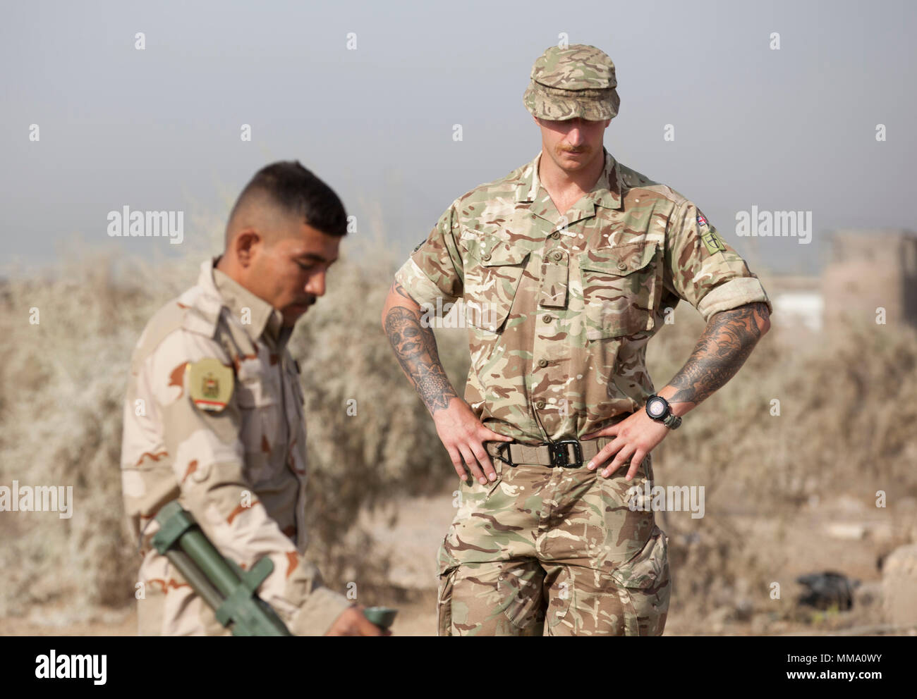 A British army soldier, deployed in support of Combined Joint Task ...