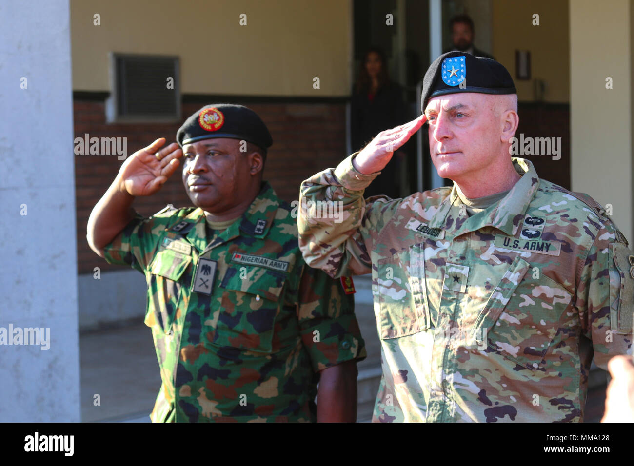 Maj. Gen. David Ahmadu, Nigerian Army Chief of Training Operations, and ...