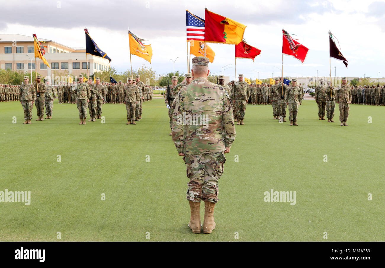 The battalion colors report to Col. Charles Lombardo, 2nd Brigade Combat Team commander during ...