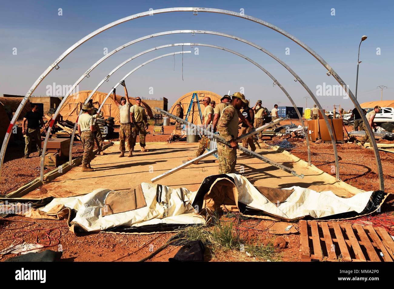 Airmen from the 724th Expeditionary Air Base Squadron and Soldiers from ...