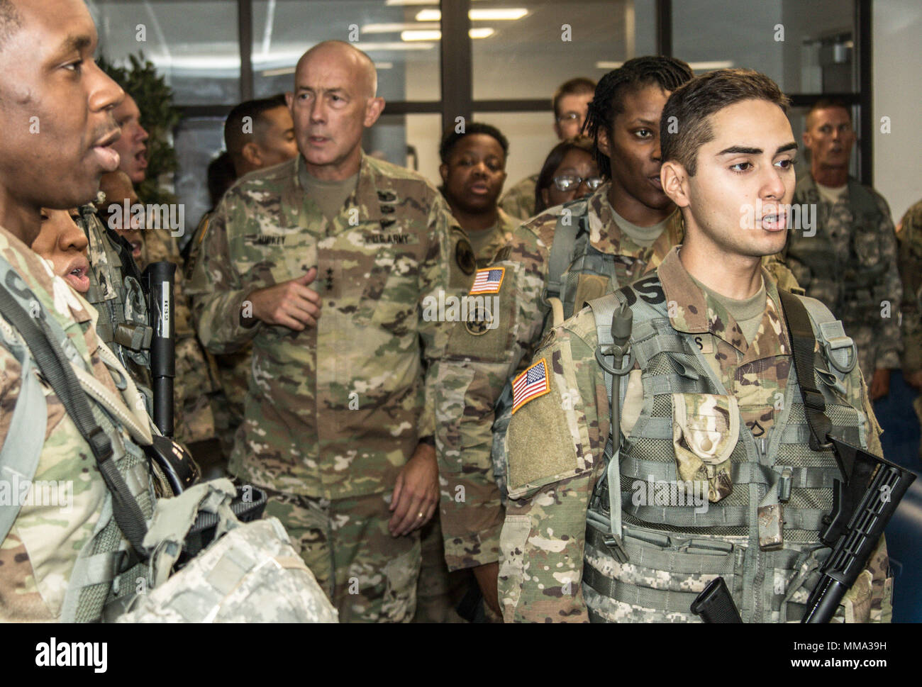 U.S. Army Lt. Gen. Charles D. Luckey, chief, U.S. Army Reserve, leads ...
