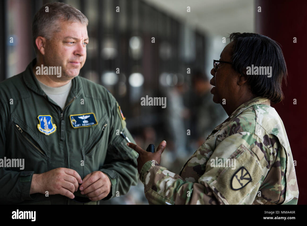 U.S. Army Brig. Gen. Deborah Howell, right, The Adjutant General, U.S ...