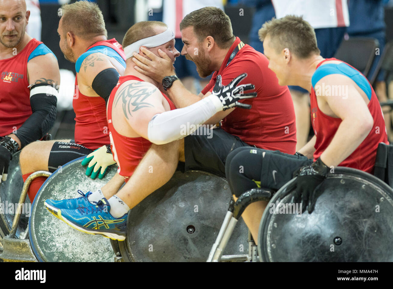 Denmark celebrates after defeating the United Kingdom to win gold in ...