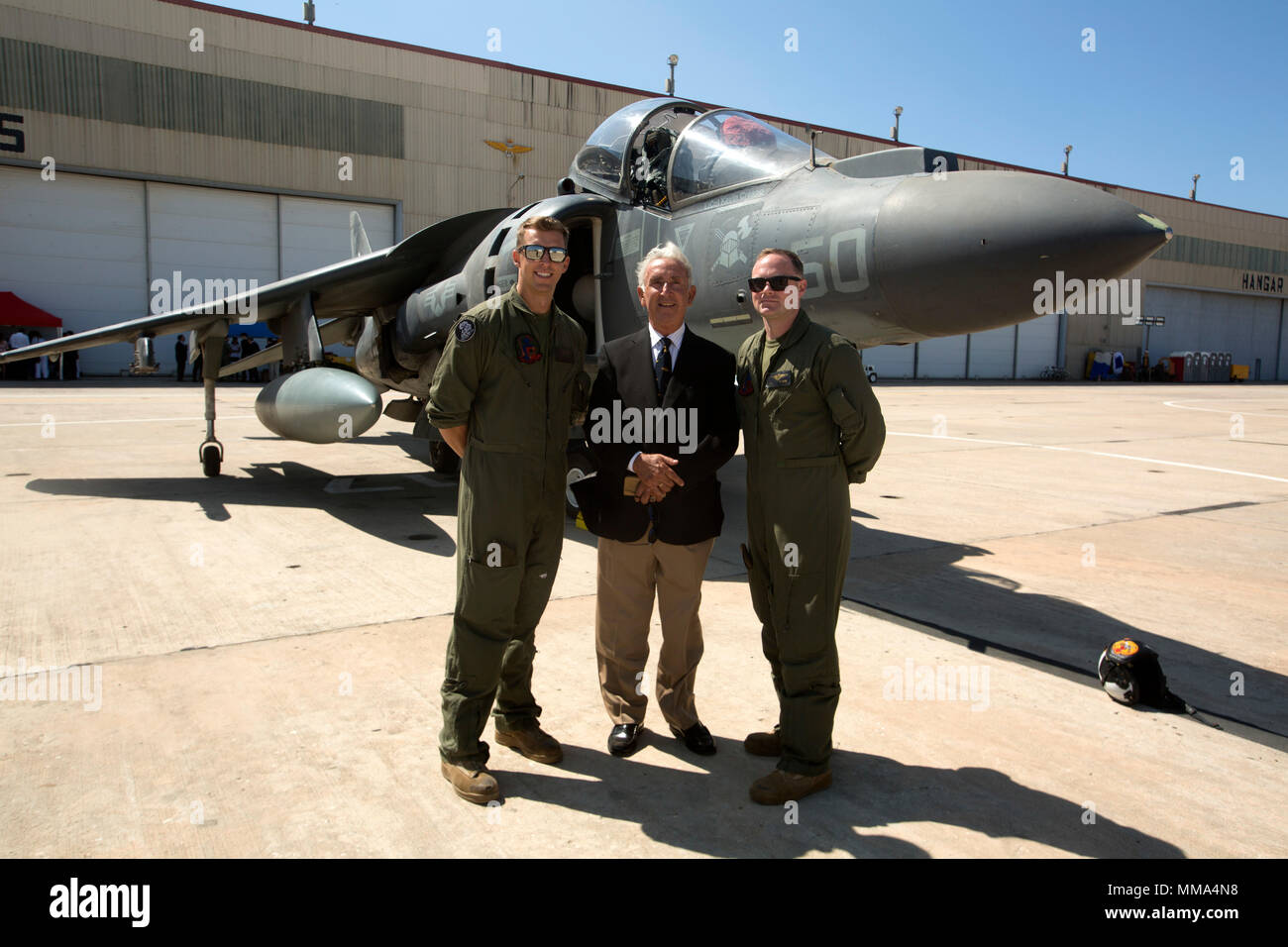 Captains Eric A. Scheibe, right, and Steven W. Pruitt, AV-8B II Harrier ...