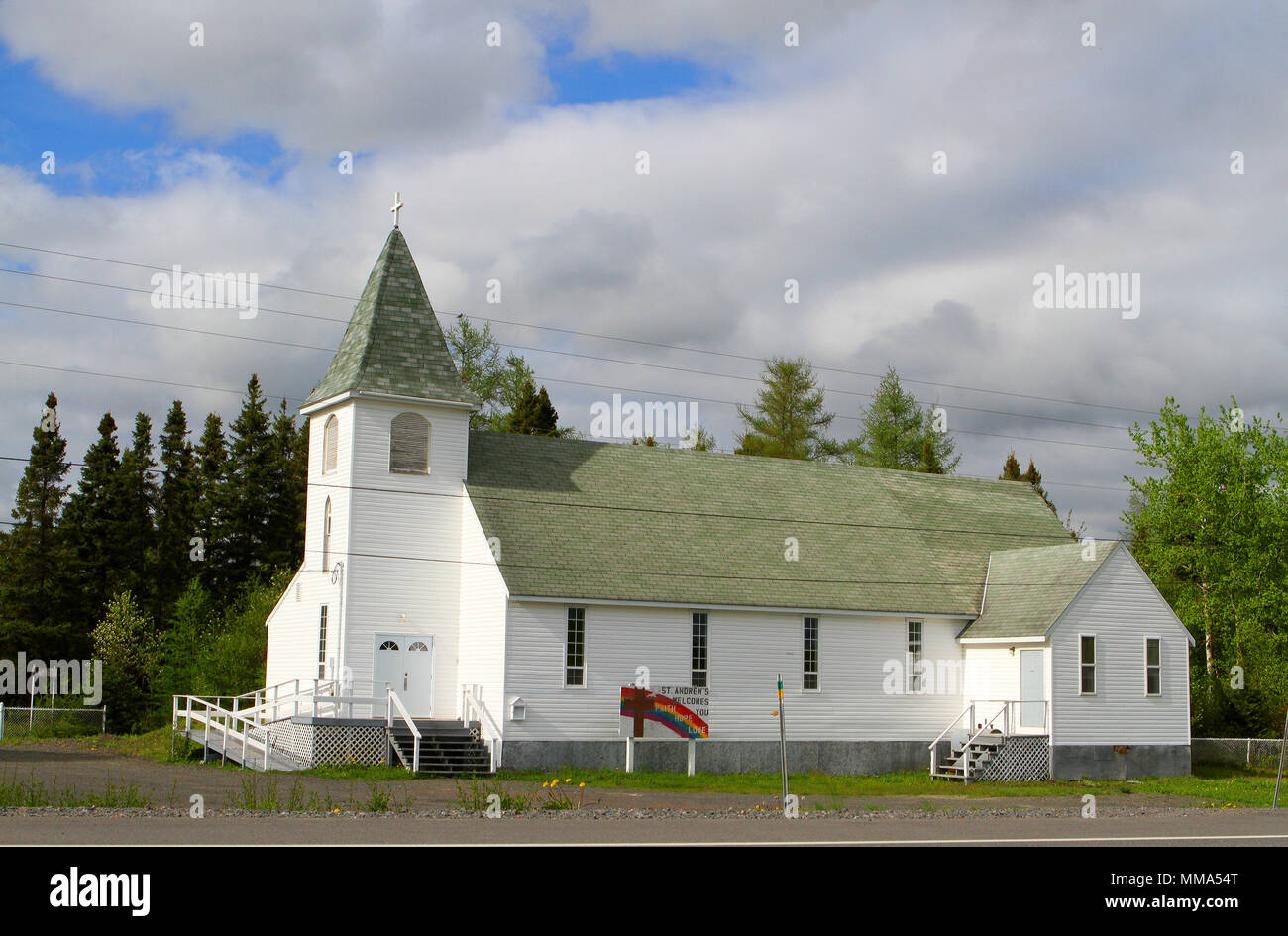 Church in Newfoundland, Canada Stock Photo - Alamy