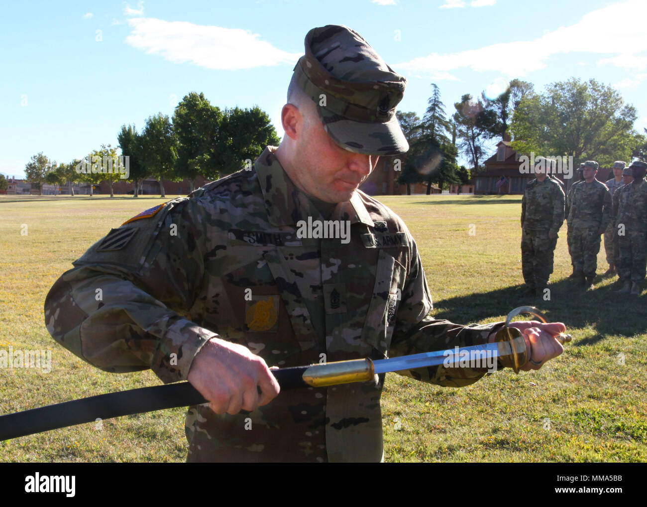 The incoming HHC, USAICoE First Sergeant, First Sgt. Shaun Smith ...