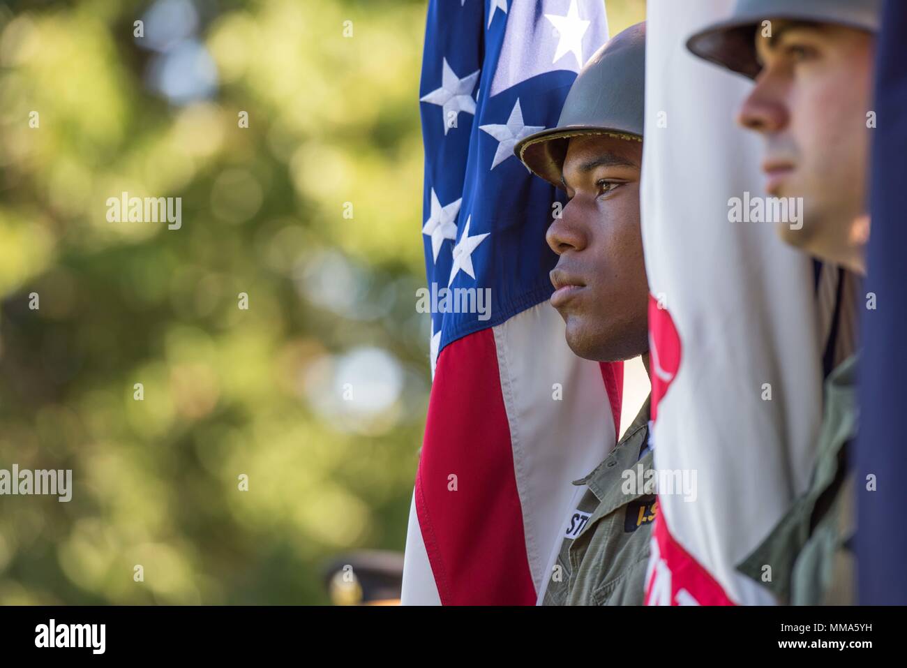 A member of the U.S. Army Continental Color Guard, 4th Battalion, 3d U ...