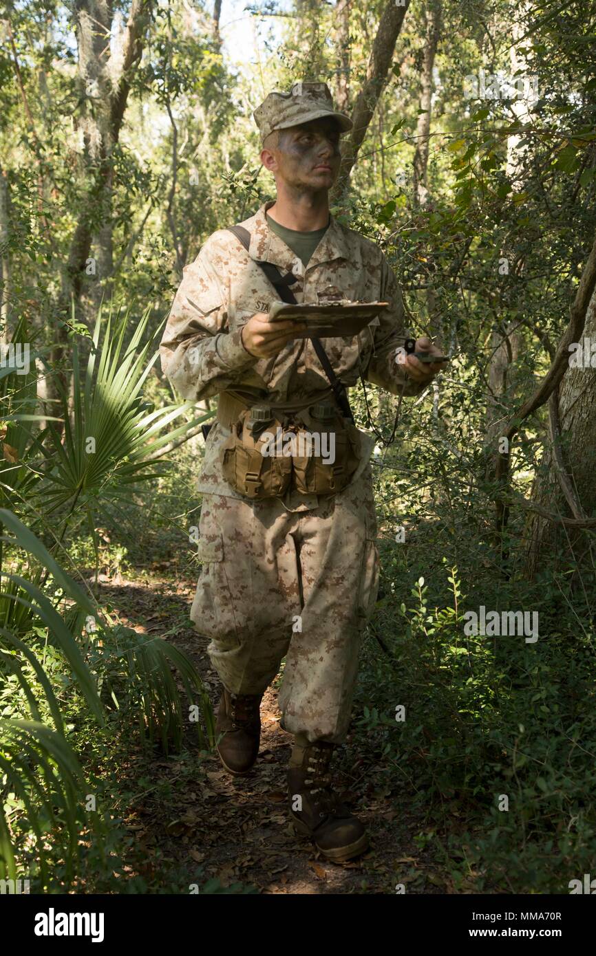 U.S. Marine Corps Rct. Ethan Staub with Platoon 1078, Delta Company ...