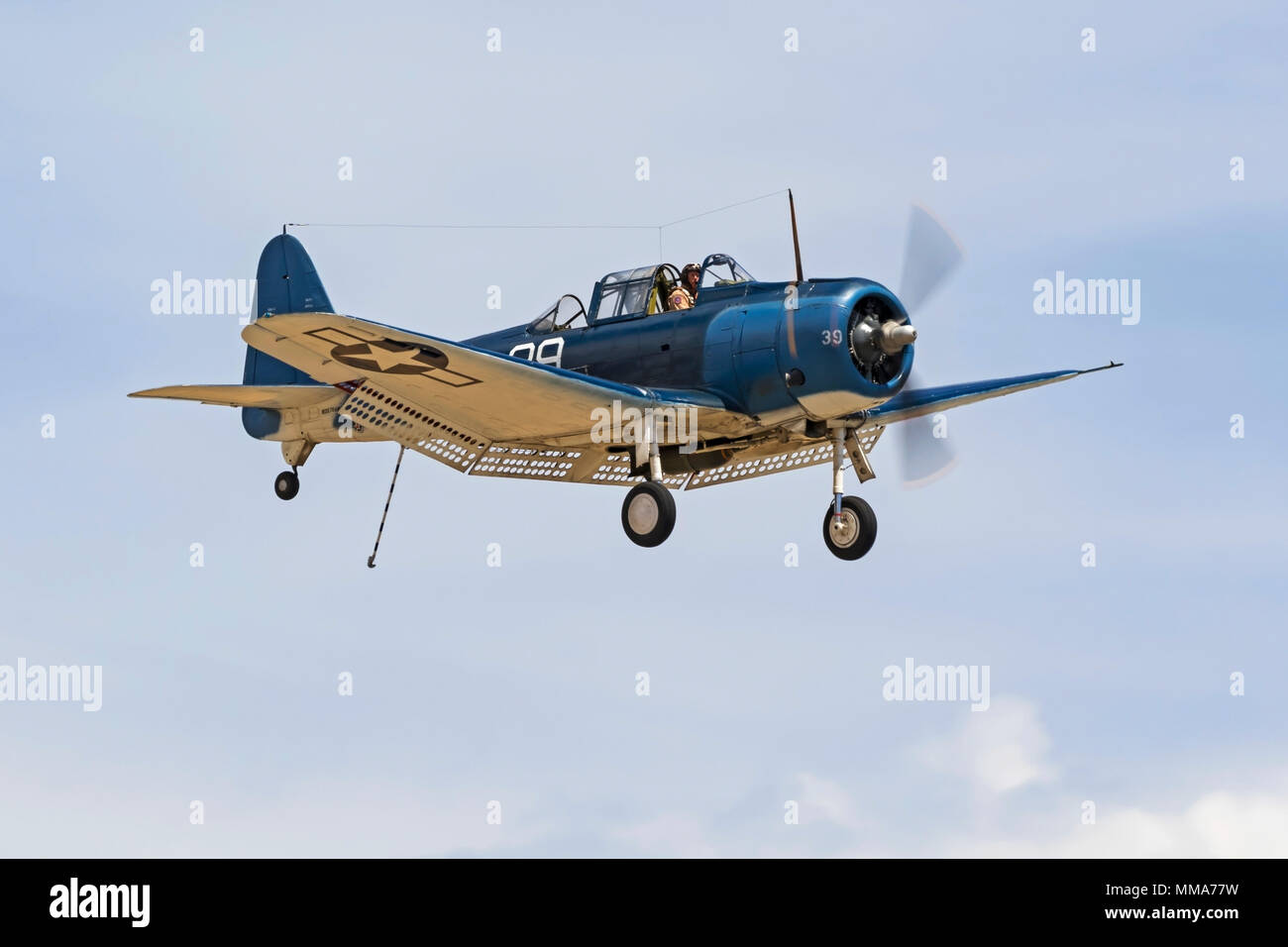 Airplane WWII SBD Dauntless bomber aircraft Stock Photo - Alamy