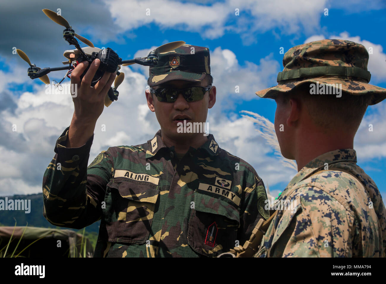 Philippine Army Maj. John B. Aling with Joint and Combined Training ...