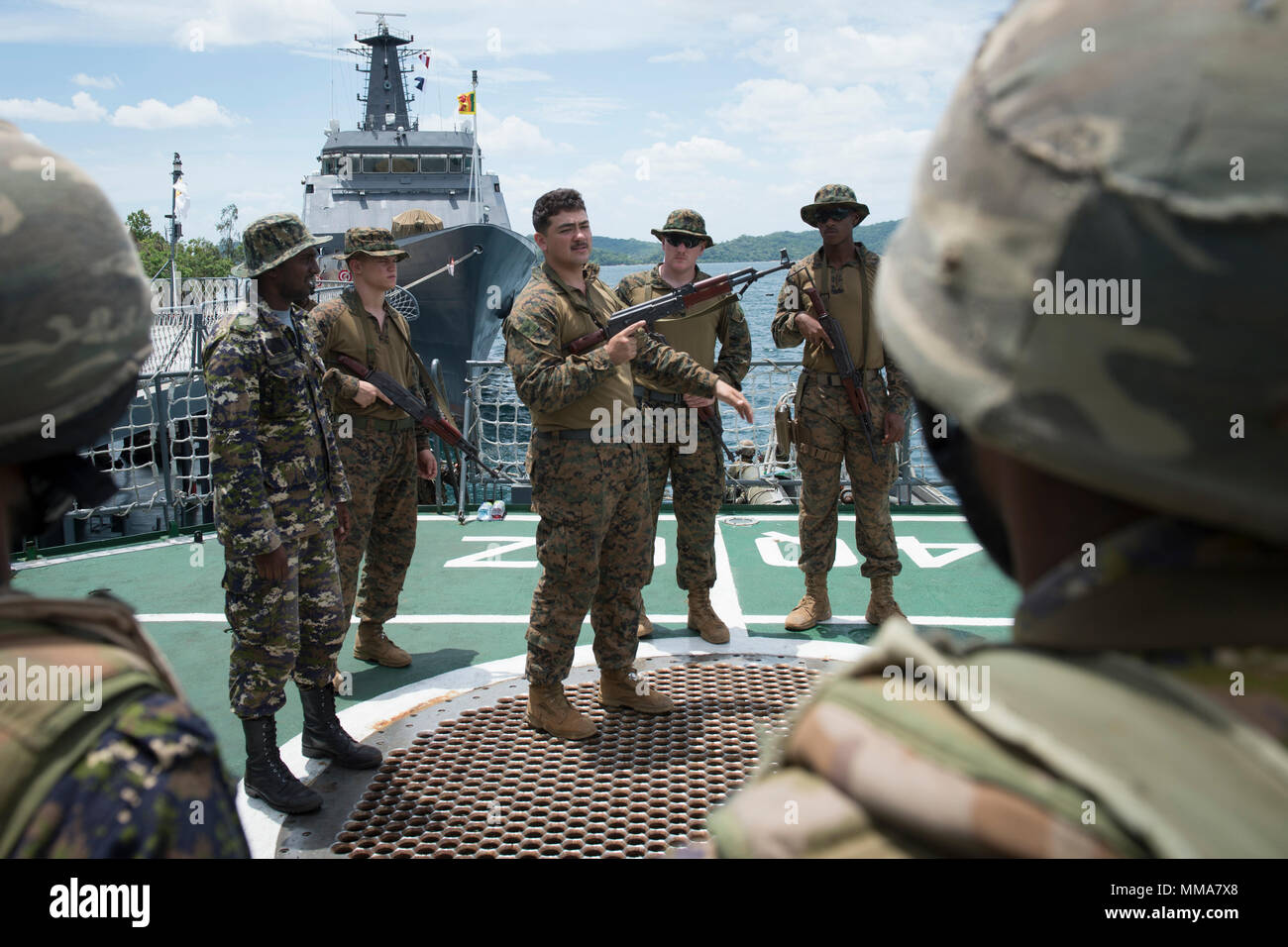U.S. Marines and Sri Lankan Marines conduct Visit, Board, Search, and ...