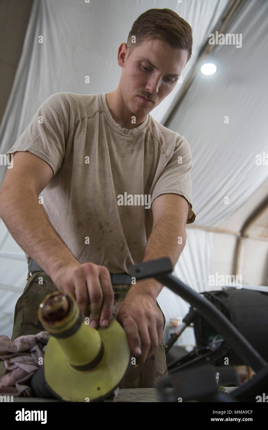 U.S. Army Spc. Ryan Kennedy, deployed in support of Combined Joint Task ...