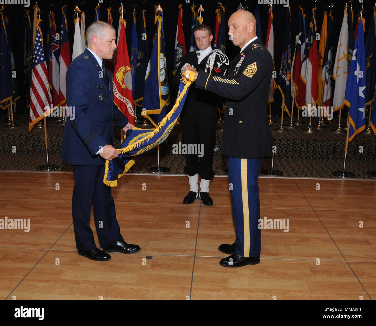 U.S. Air Force Maj. Gen. Thomas A Bussiere, outgoing commander of Joint ...