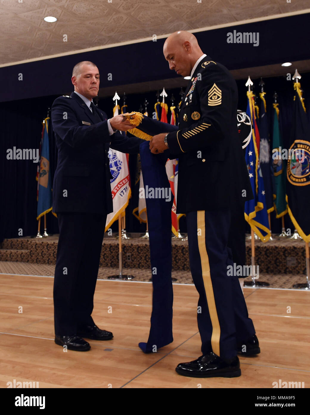 U.S. Air Force Maj. Gen. Thomas A Bussiere, outgoing commander of Joint ...