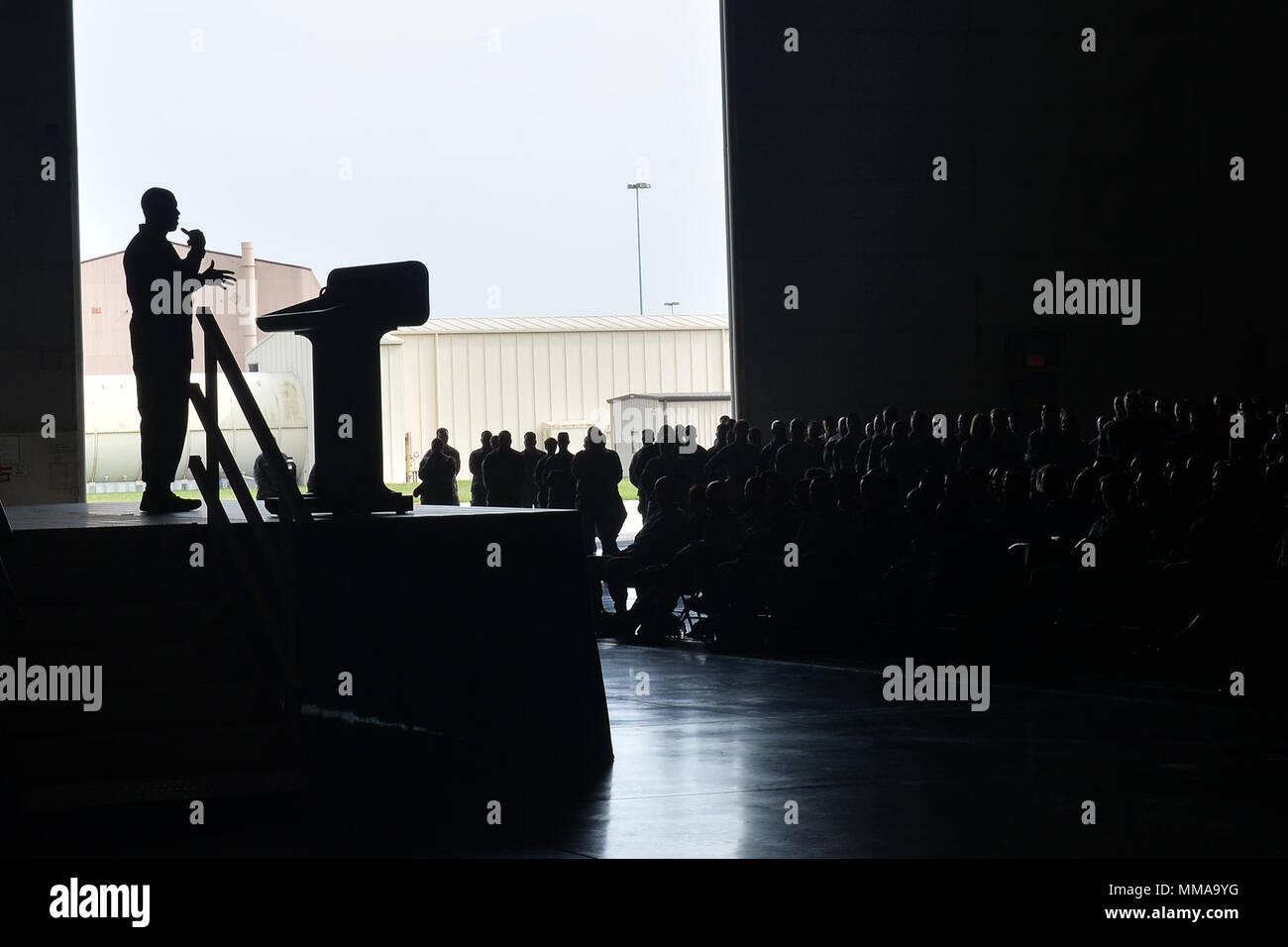 Chief Master Sgt. of the Air Force Kaleth O. Wright speaks to Team ...
