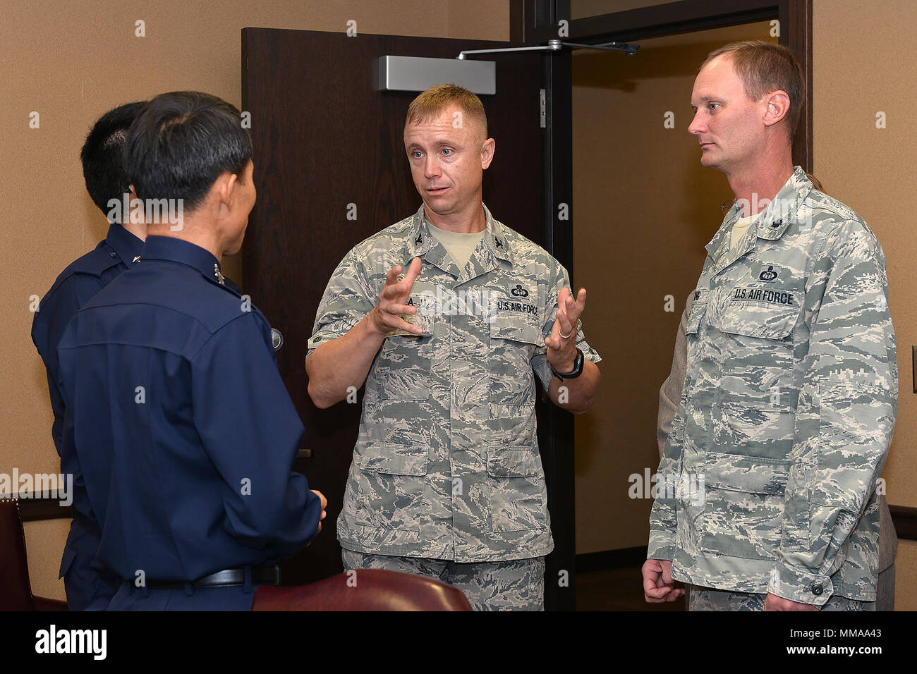Col. Jason Patla (center), 2nd Weather Group commander, and Lt. Col ...
