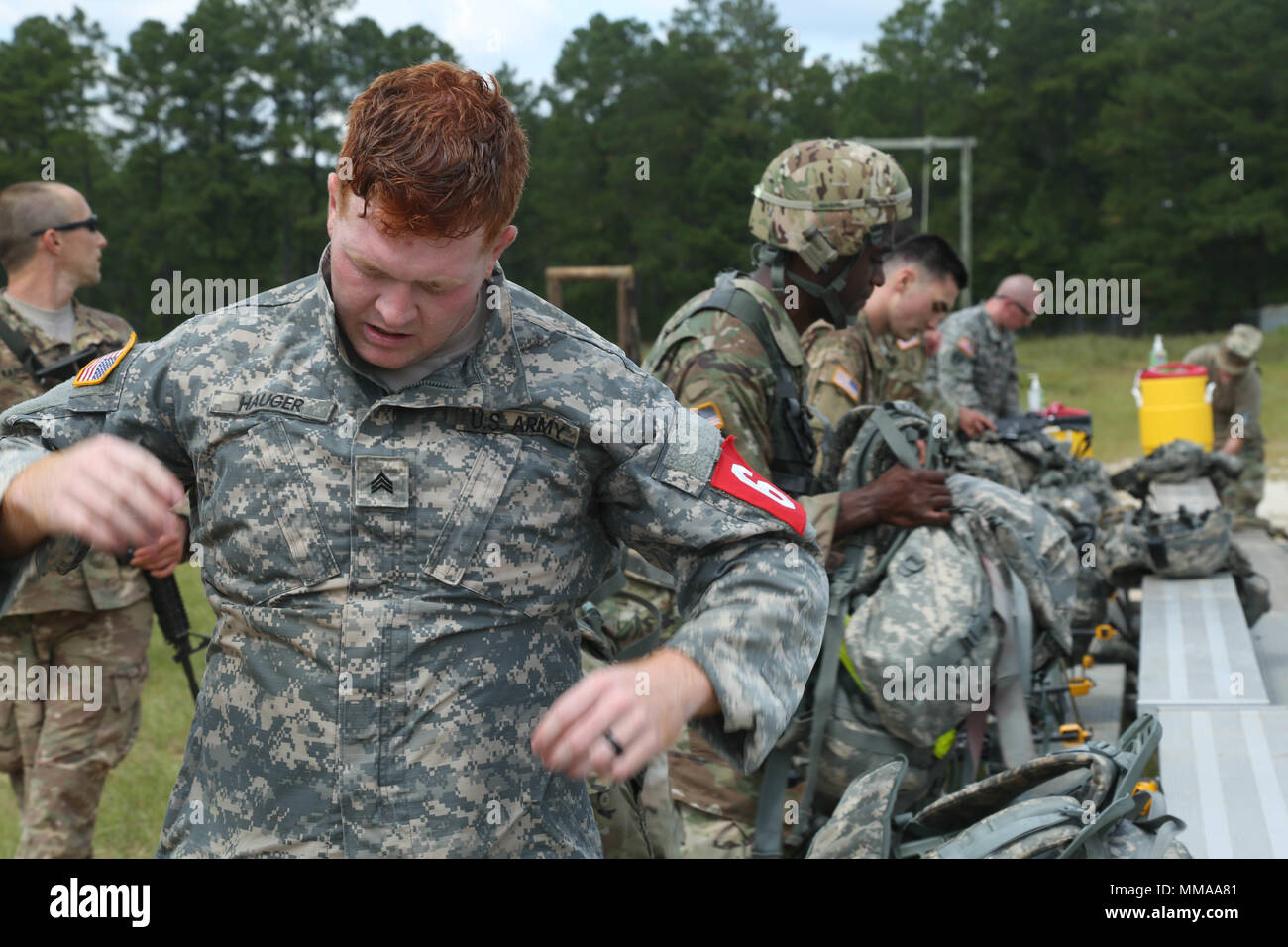 U.S. Army Sgt. David Hauger, assigned to the Womack Army Medical Center ...