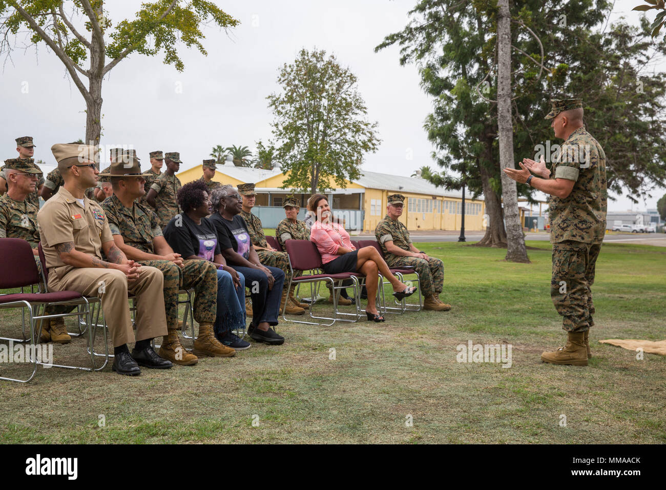 Family members of Pfc. Ralph H. Johnson, Medal of Honor recipient ...
