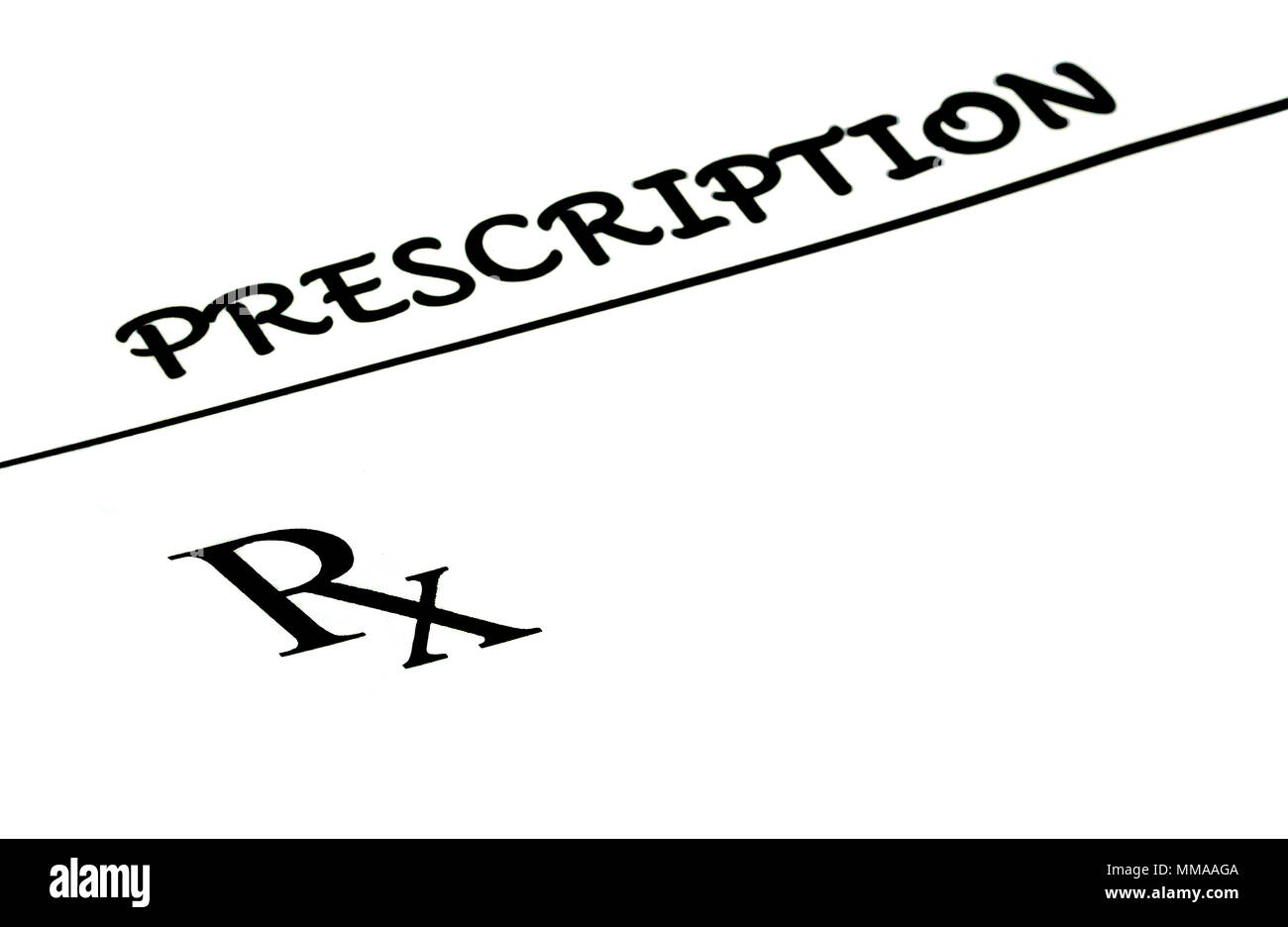 Physician Prescription written RX on white paper Stock Photo - Alamy