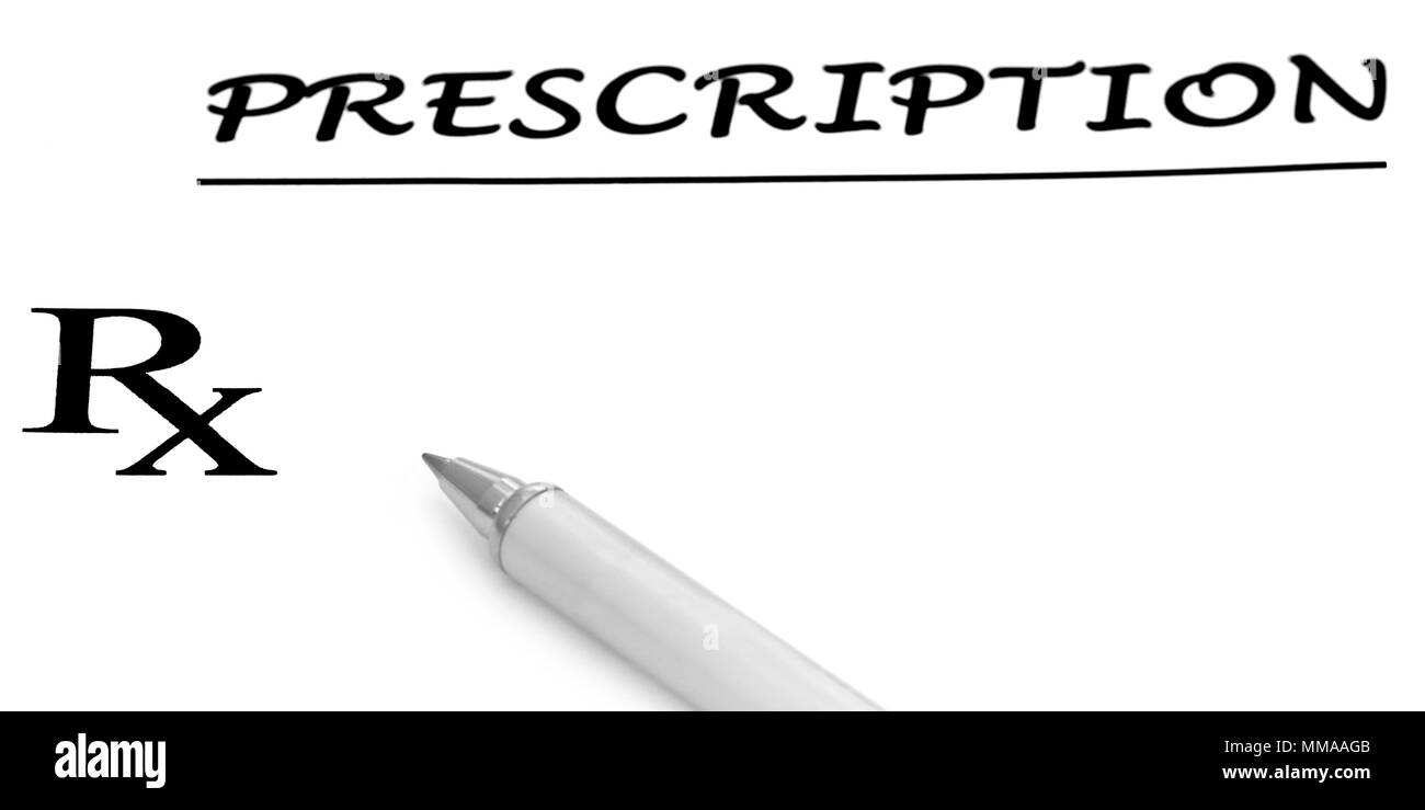 Blank prescription pad Black and White Stock Photos & Images - Alamy
