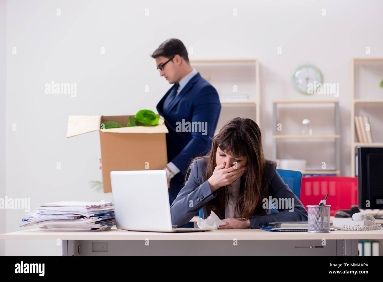 Person being fired from his work Stock Photo - Alamy