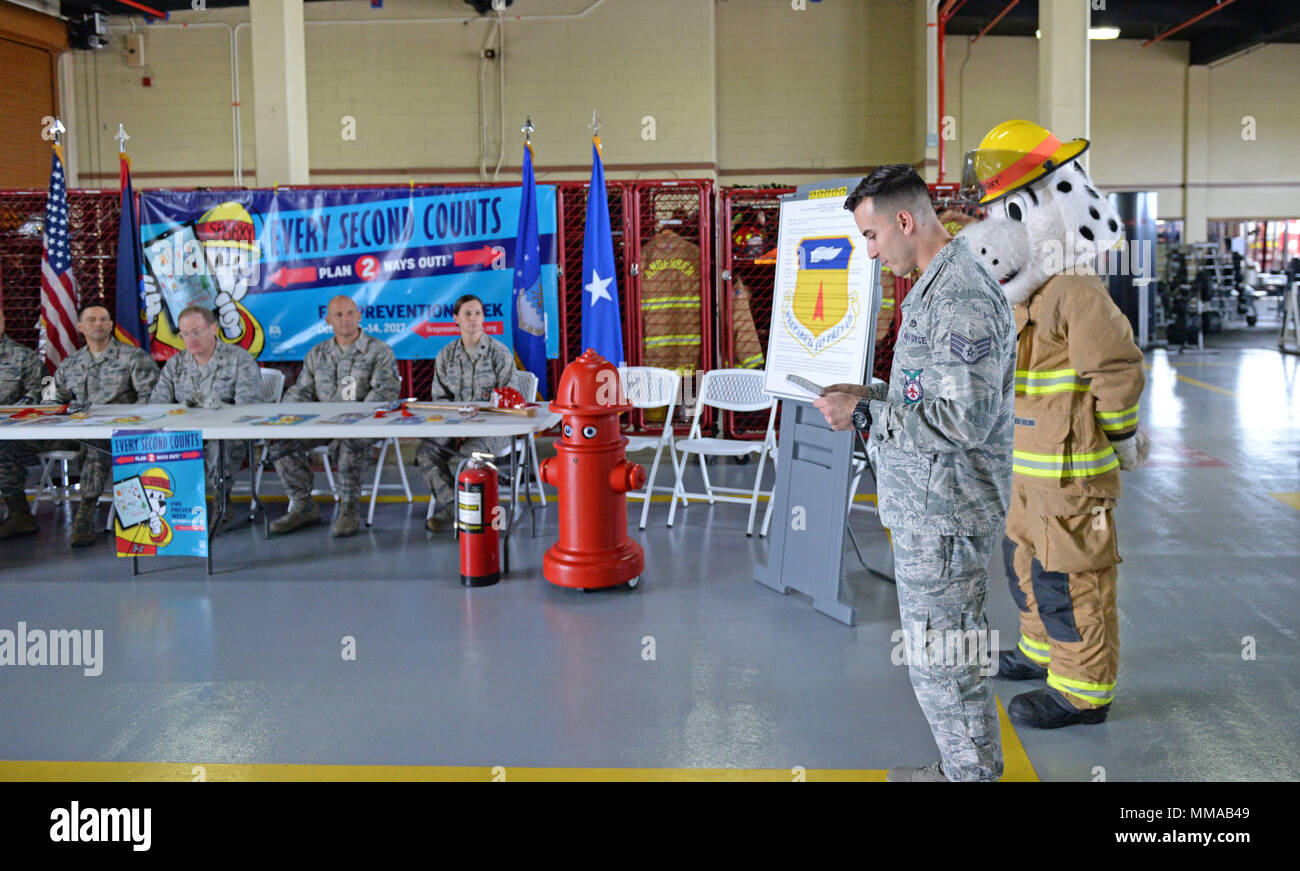 Brig. Gen. Cox signs off for Fire Safety Week. The ceremony was held at ...