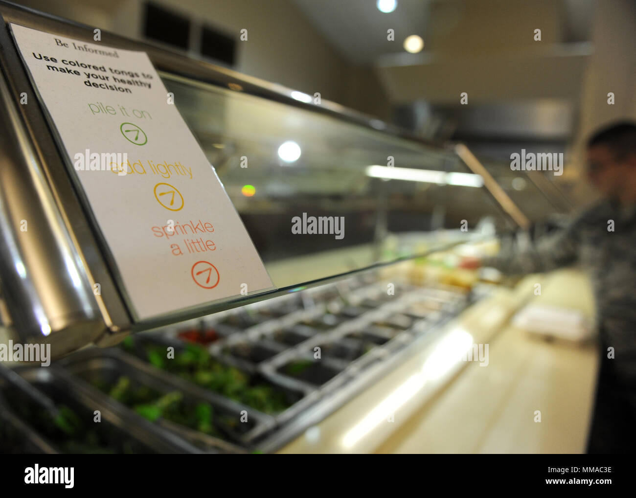 A placard designed for the Department of Defense's Go for Green program ...