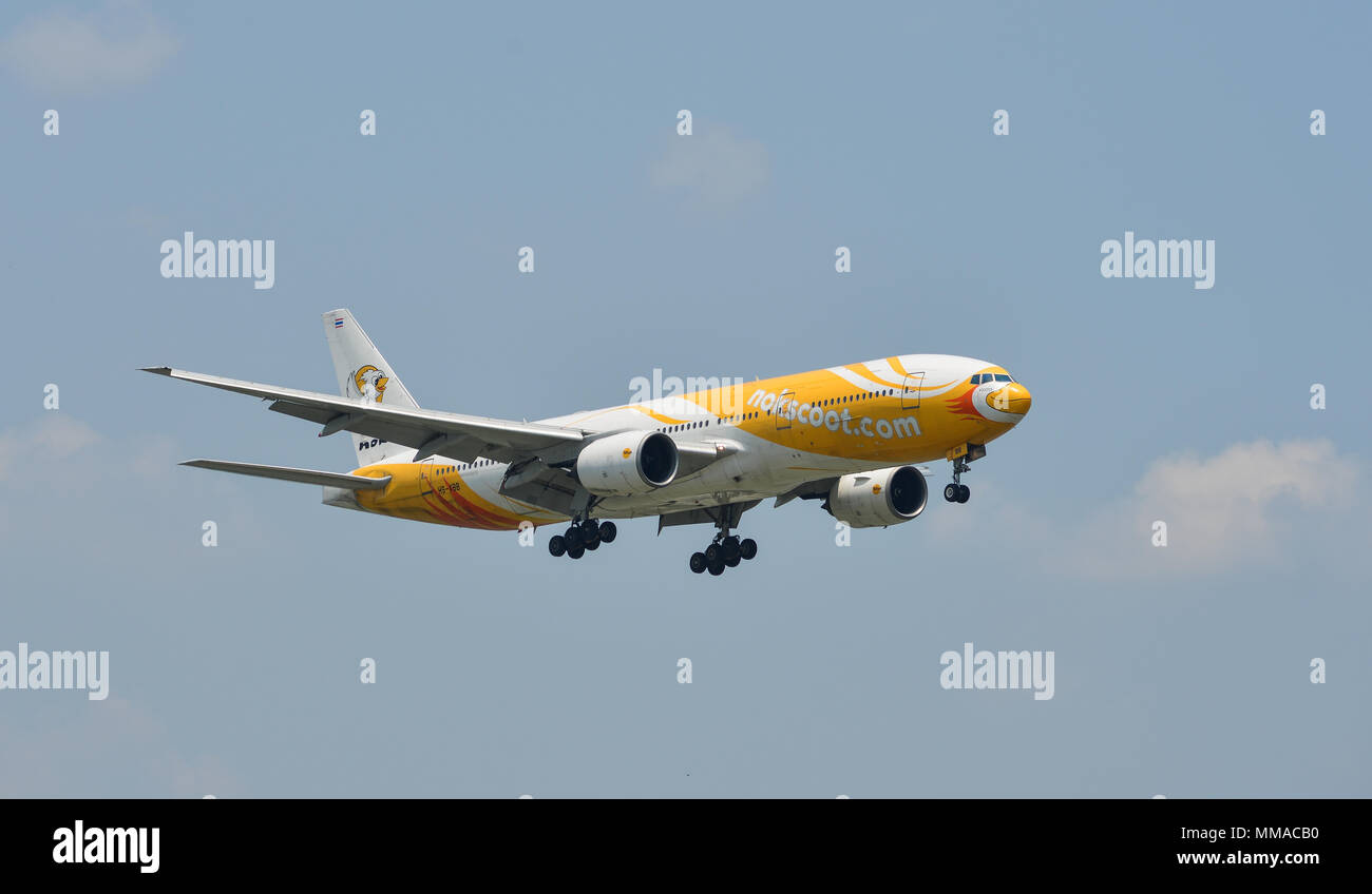 Bangkok, Thailand - Apr 24, 2018. A Boeing 777 aircraft of NokScoot ...