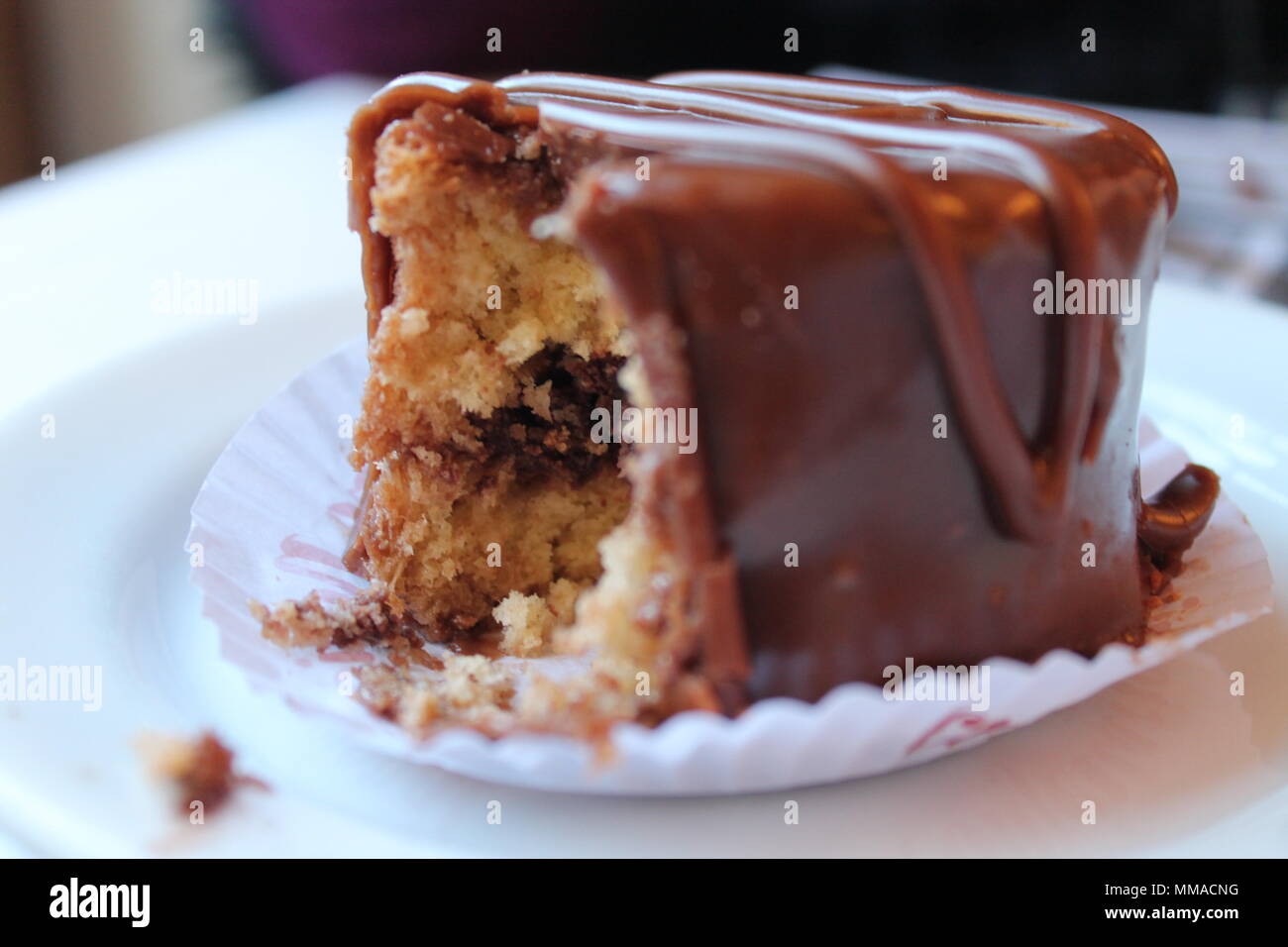 Shortbread cake with chocolate Stock Photo - Alamy