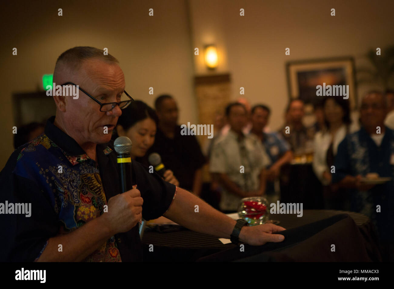 CAMP COURTNEY, OKINAWA, Japan— Lt. Gen. Lawrence D. Nicholson gives his ...