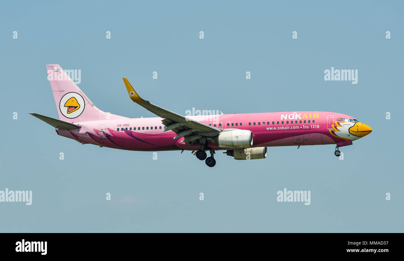 Bangkok, Thailand - Apr 24, 2018. A Boeing 737 aircraft of NokAir ...