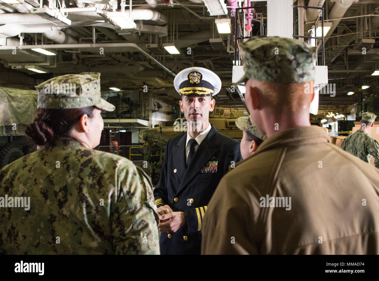 SAN FRANCISCO (Oct. 4, 2017) Capt. Scott Cloyd, commanding officer of ...