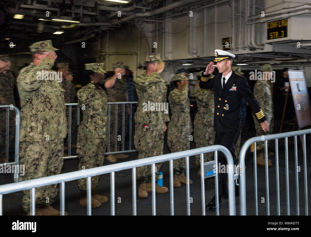 SAN FRANCISCO (Oct. 4, 2017) Capt. Scott Cloyd, commanding officer of ...