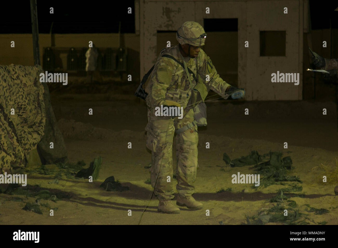 1st Lt. Geoffery Bacon of Charlie Company, 1st Battalion, 12th Cavalry ...