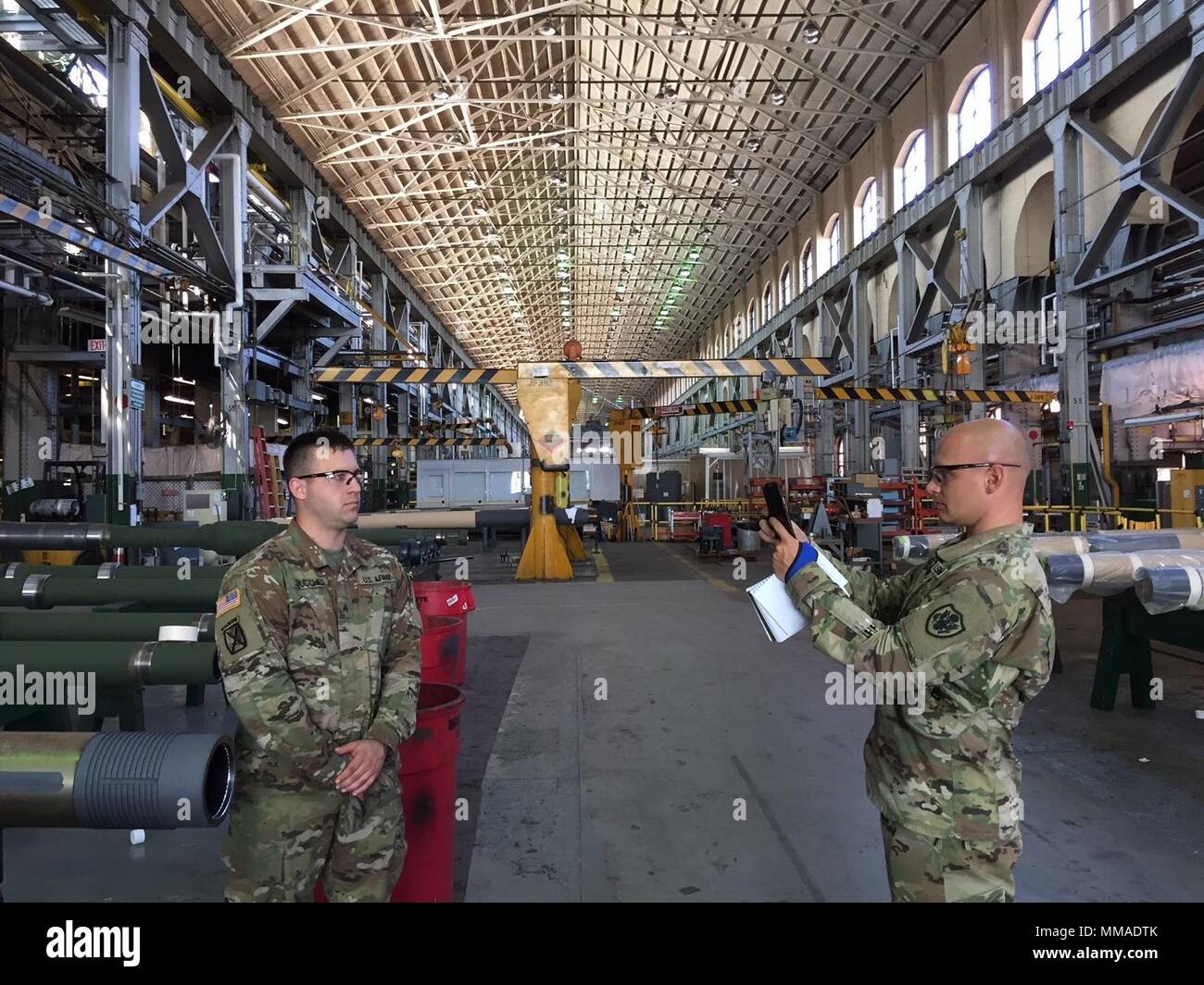 Sgt. Dominic Spucches, left, closing out his interview with Sgt. 1st ...