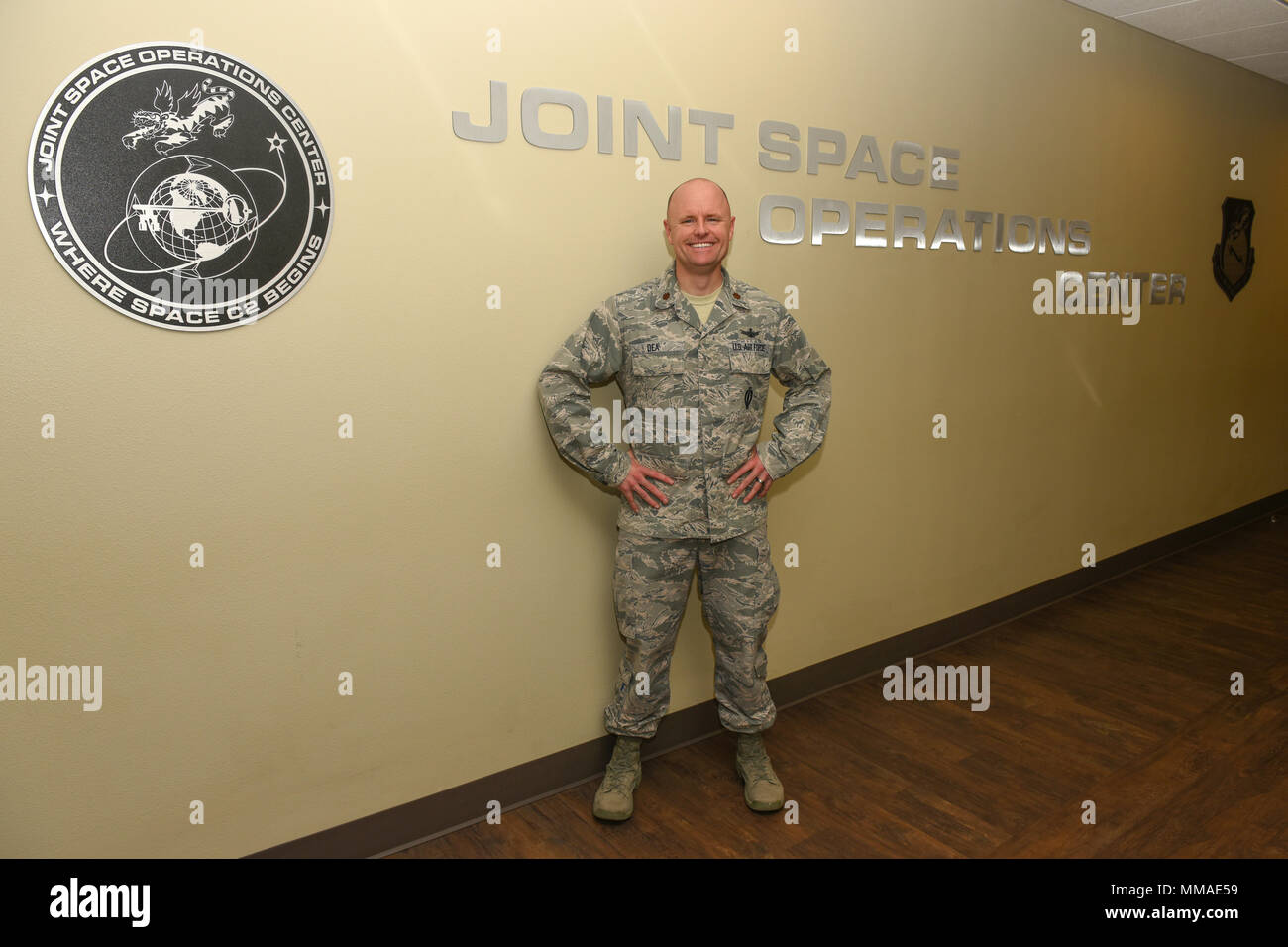Maj. Brian Dea, 614th Air Operations Center chief of current operations ...
