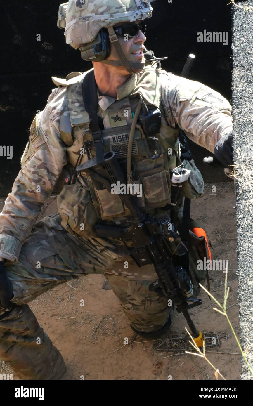 Sgt. Hunter Kiser, an infantry squad leader assigned to Company C “Cold ...