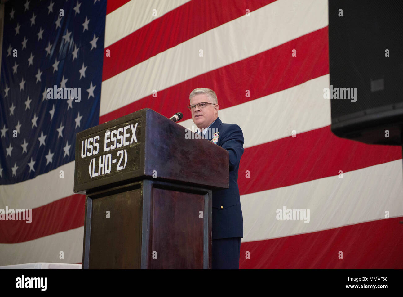 Coast Guard Vice Adm. Fred M. Midgette speaks at the Senior Leadership ...