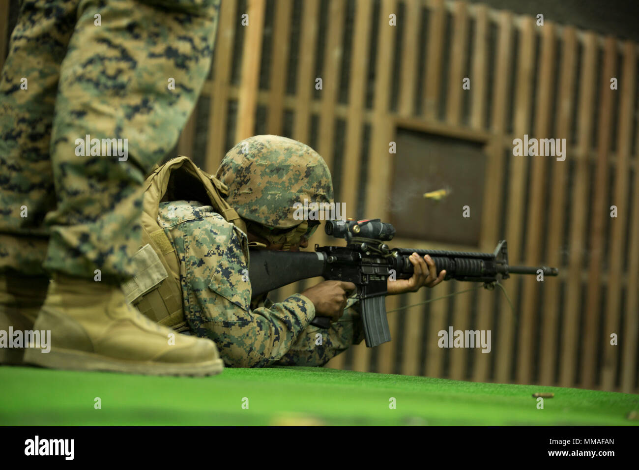 U.S. Marine Corps Lance Cpl. Emmanuel Callender, a supply ...