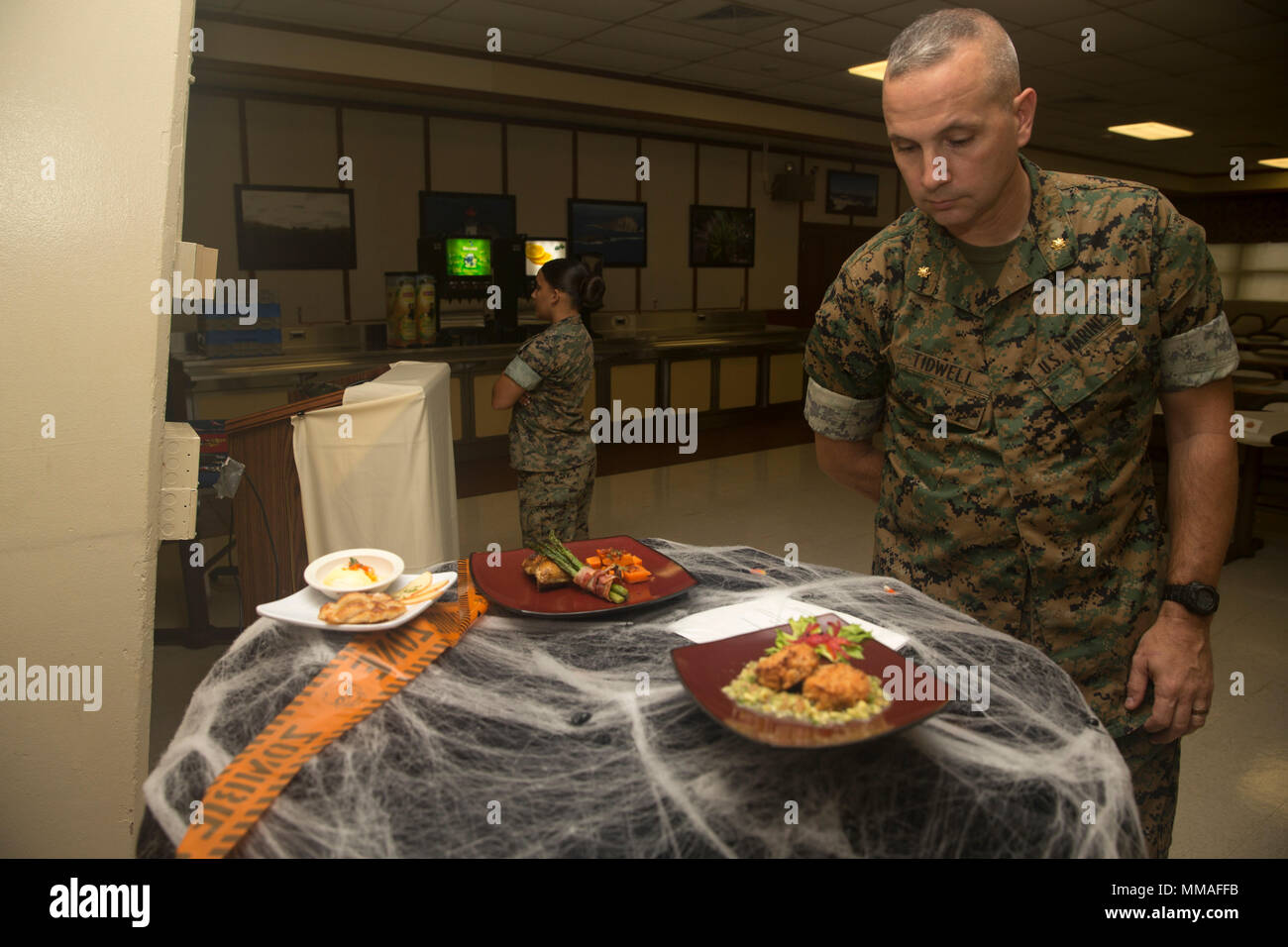 Maj. Chad Tidwell, the Marine Corps Forces, Pacific, food service ...