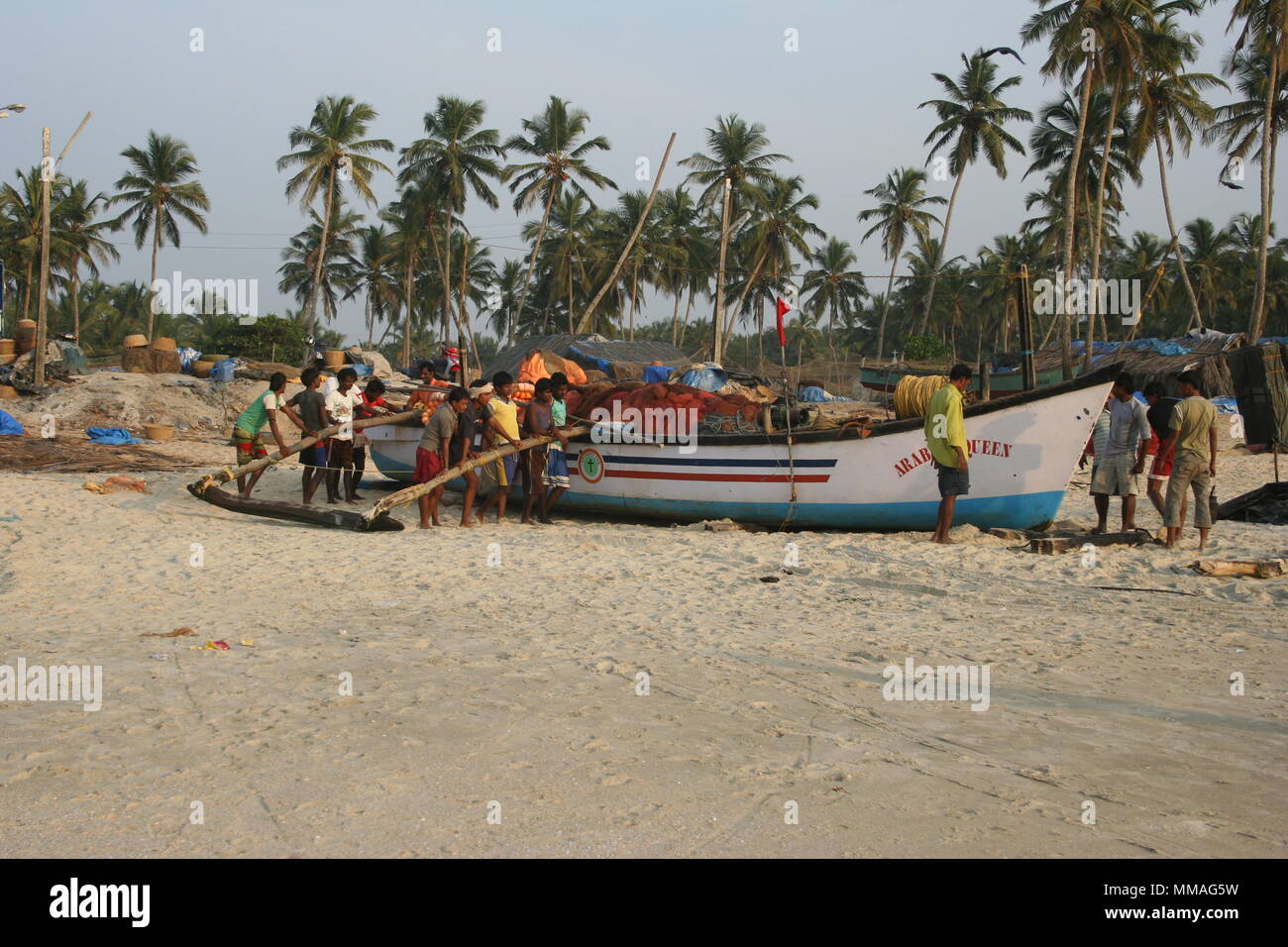 Indian Fishermen, Goa Stock Photo - Alamy