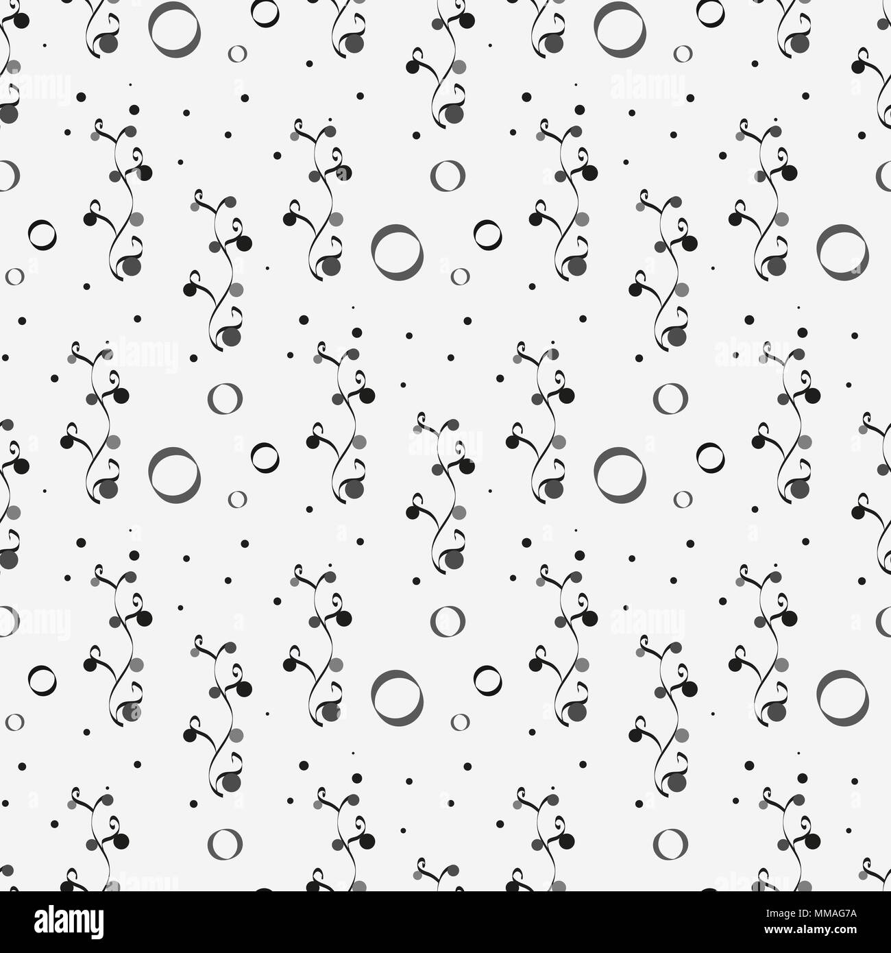 Vector seamless pattern. Stylish texture. Endless monochrome background ...