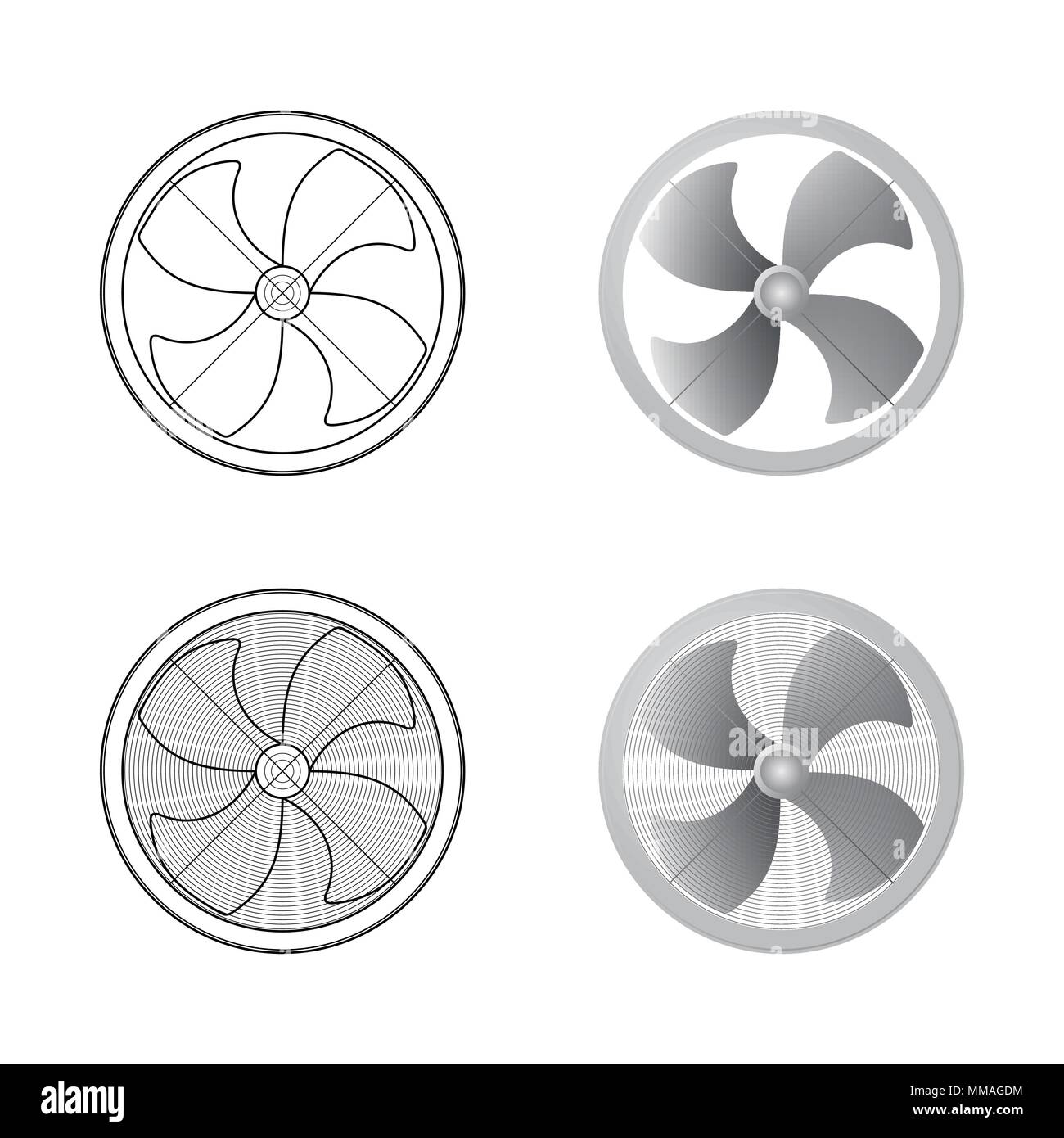 Set of fans Stock Vector Image & Art - Alamy