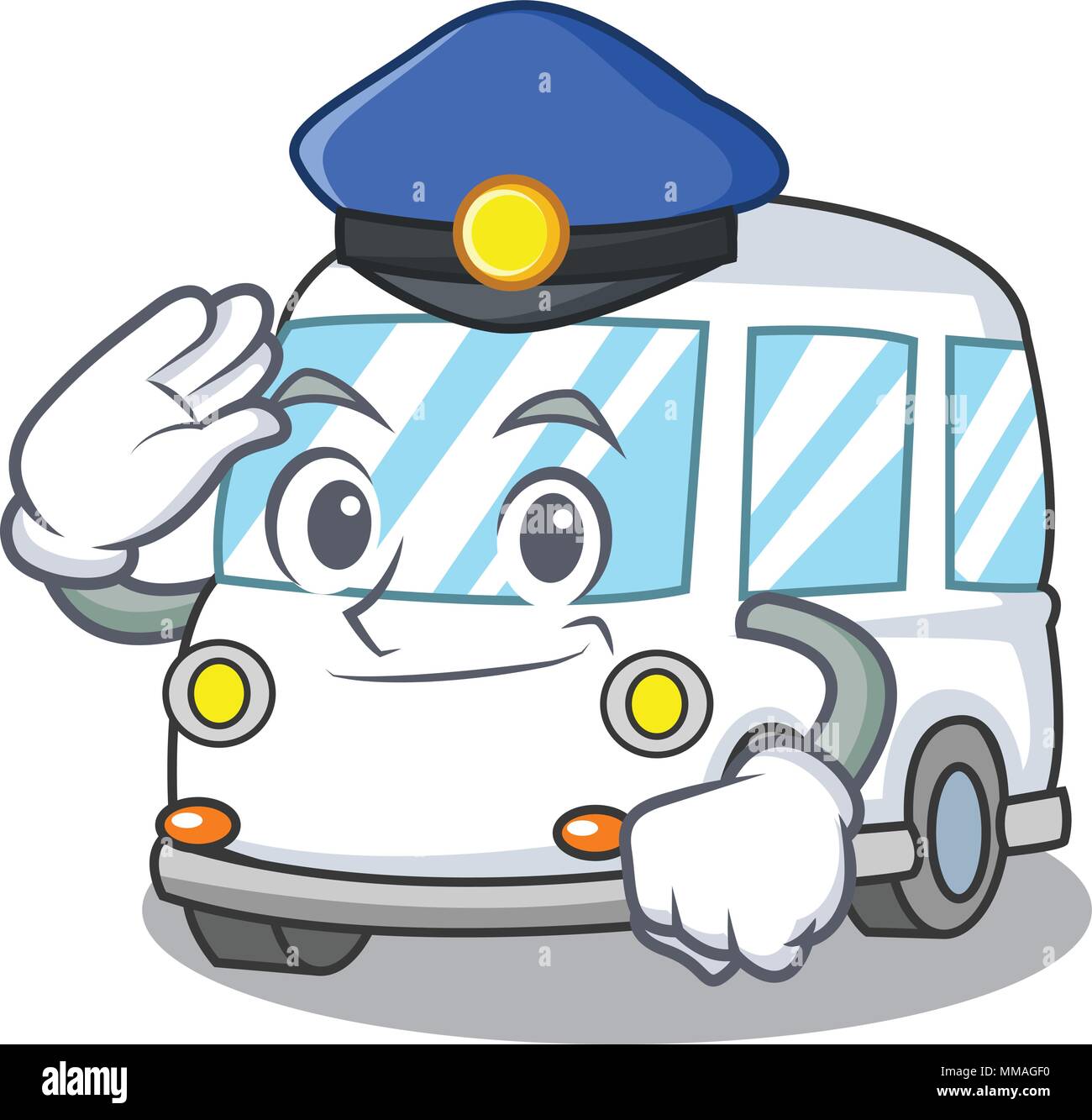 Police ambulance character cartoon style Stock Vector Image & Art - Alamy