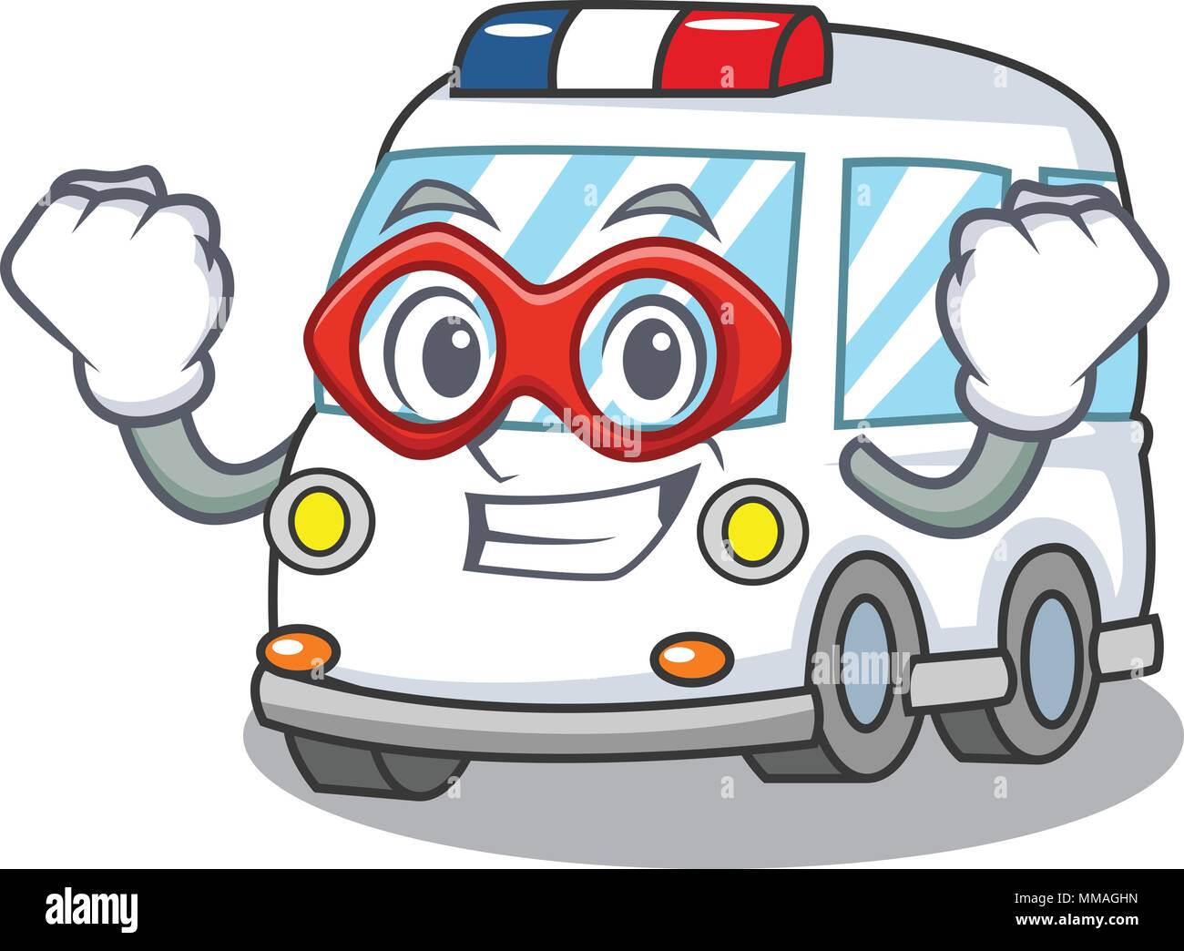 Super hero ambulance character cartoon style Stock Vector Image & Art ...