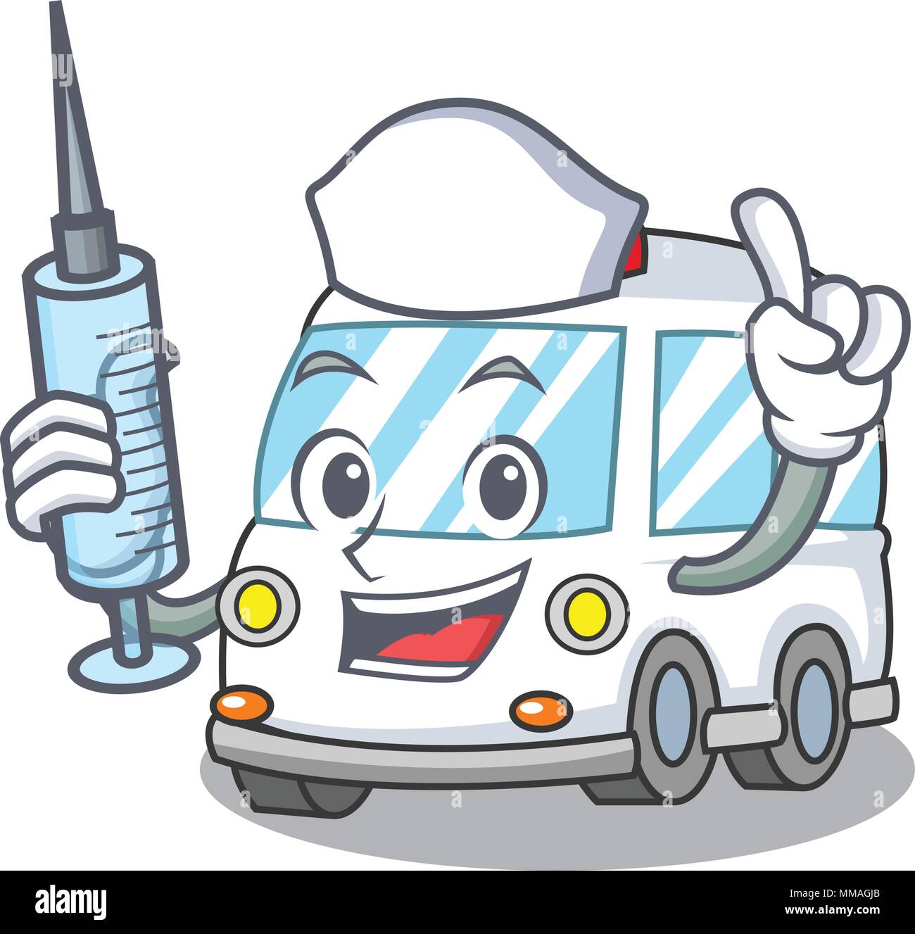 Nurse ambulance character cartoon style Stock Vector Image & Art - Alamy