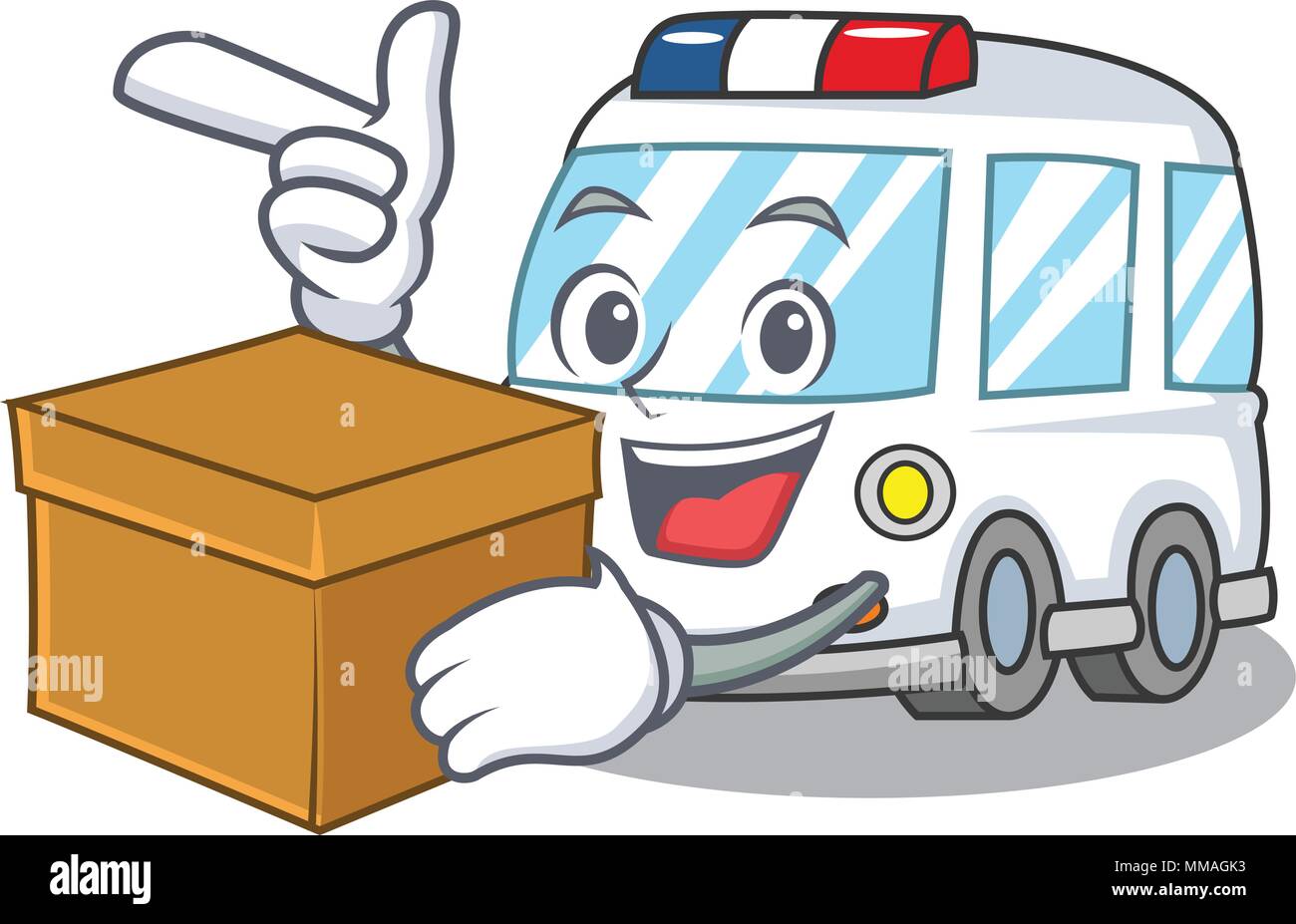 With box ambulance character cartoon style Stock Vector Image & Art - Alamy