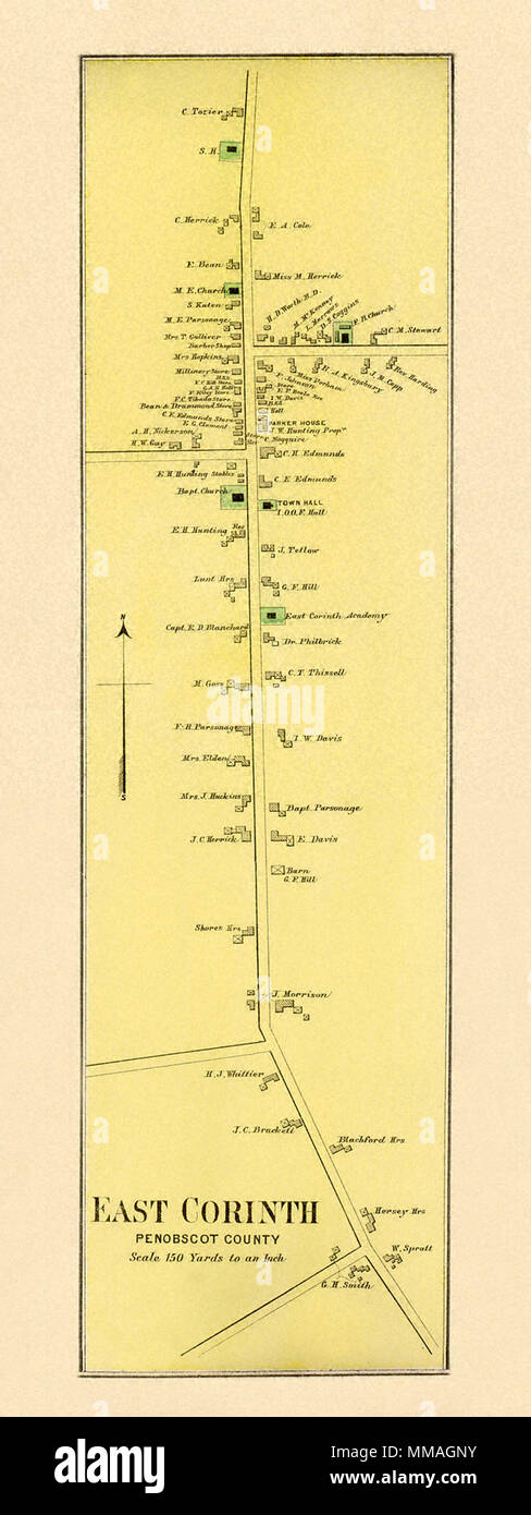 Map of corinth hi-res stock photography and images - Alamy