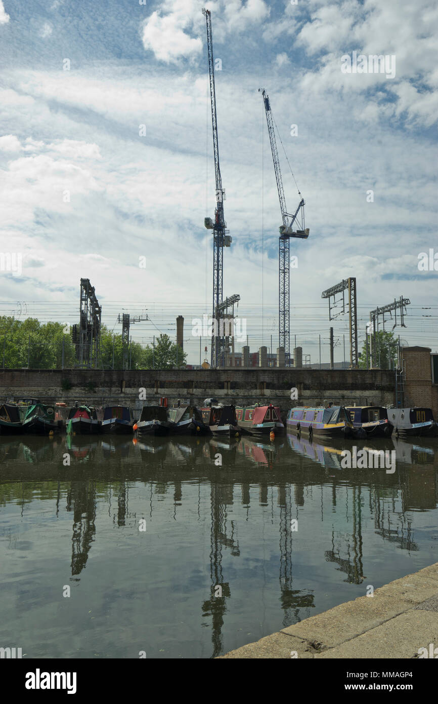 View of new building development along the Regent's canal next to Coal ...