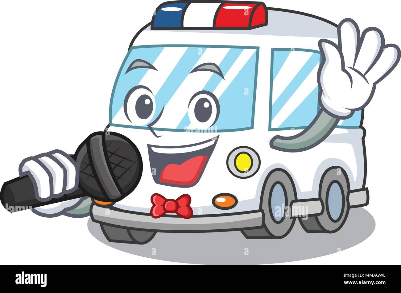 Singing ambulance mascot cartoon style Stock Vector Image & Art - Alamy